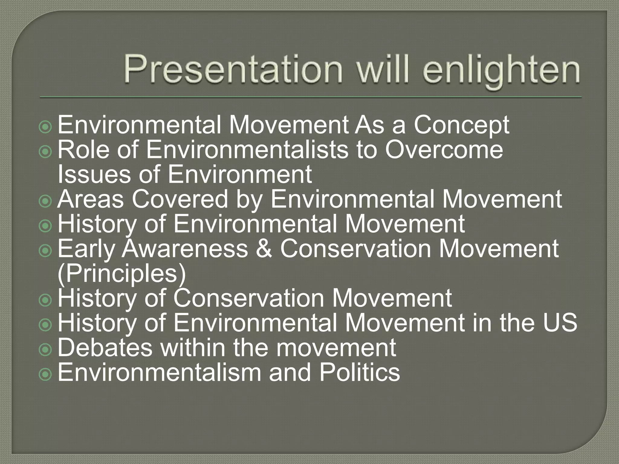 Environmental movement in the us | PPTX