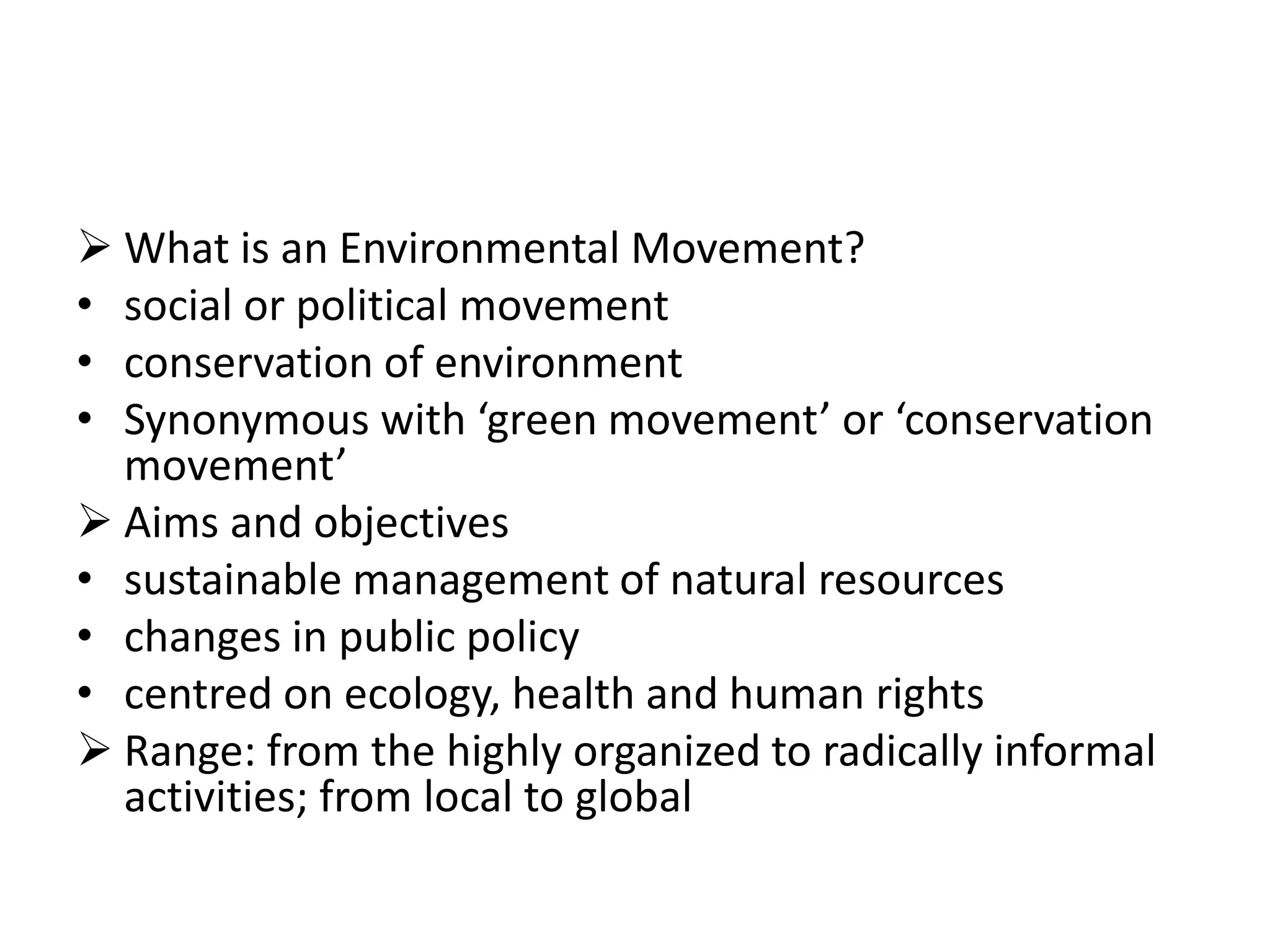 Environmental movements in india | PPTX