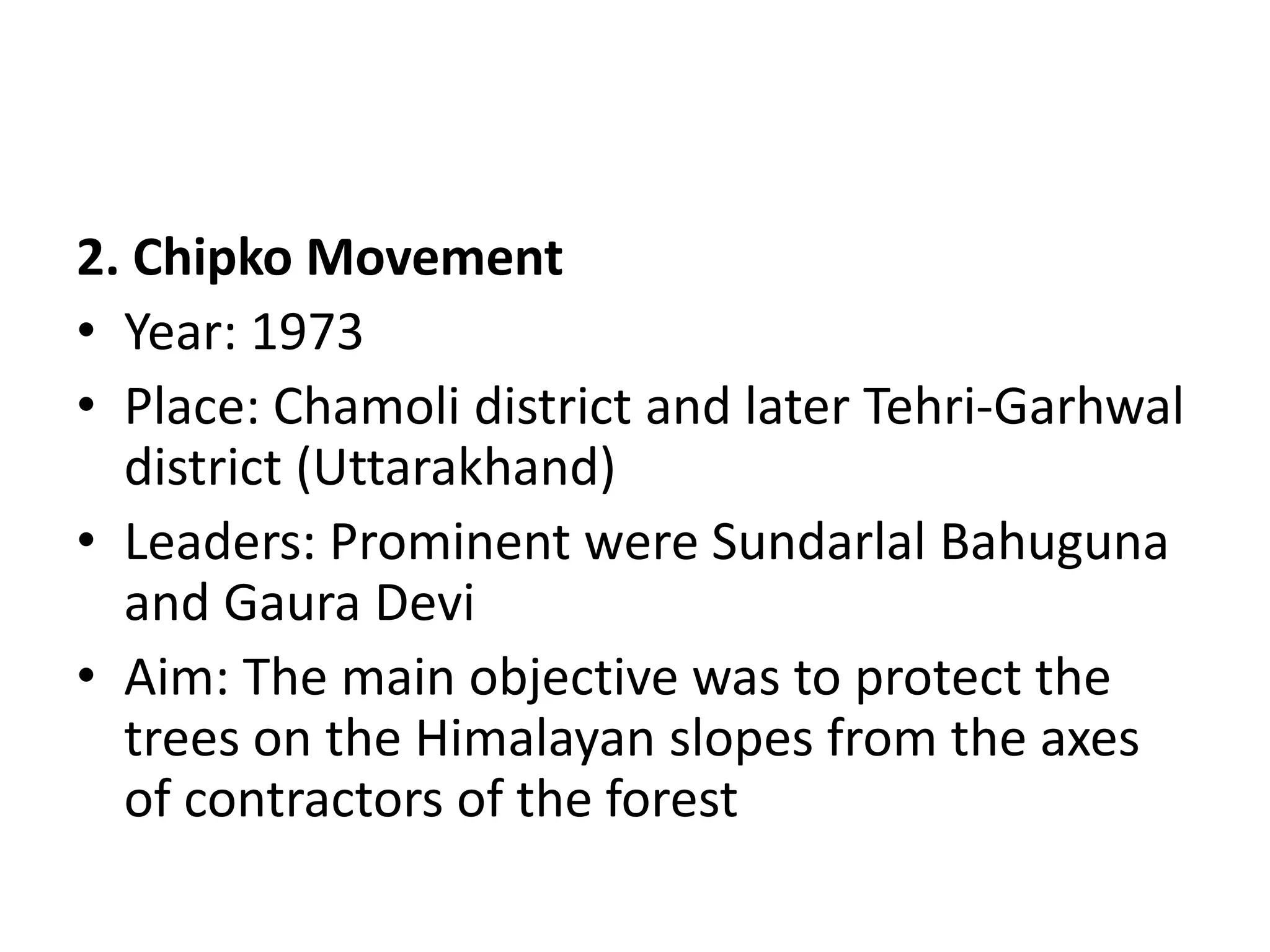 Environmental movements in india | PPTX