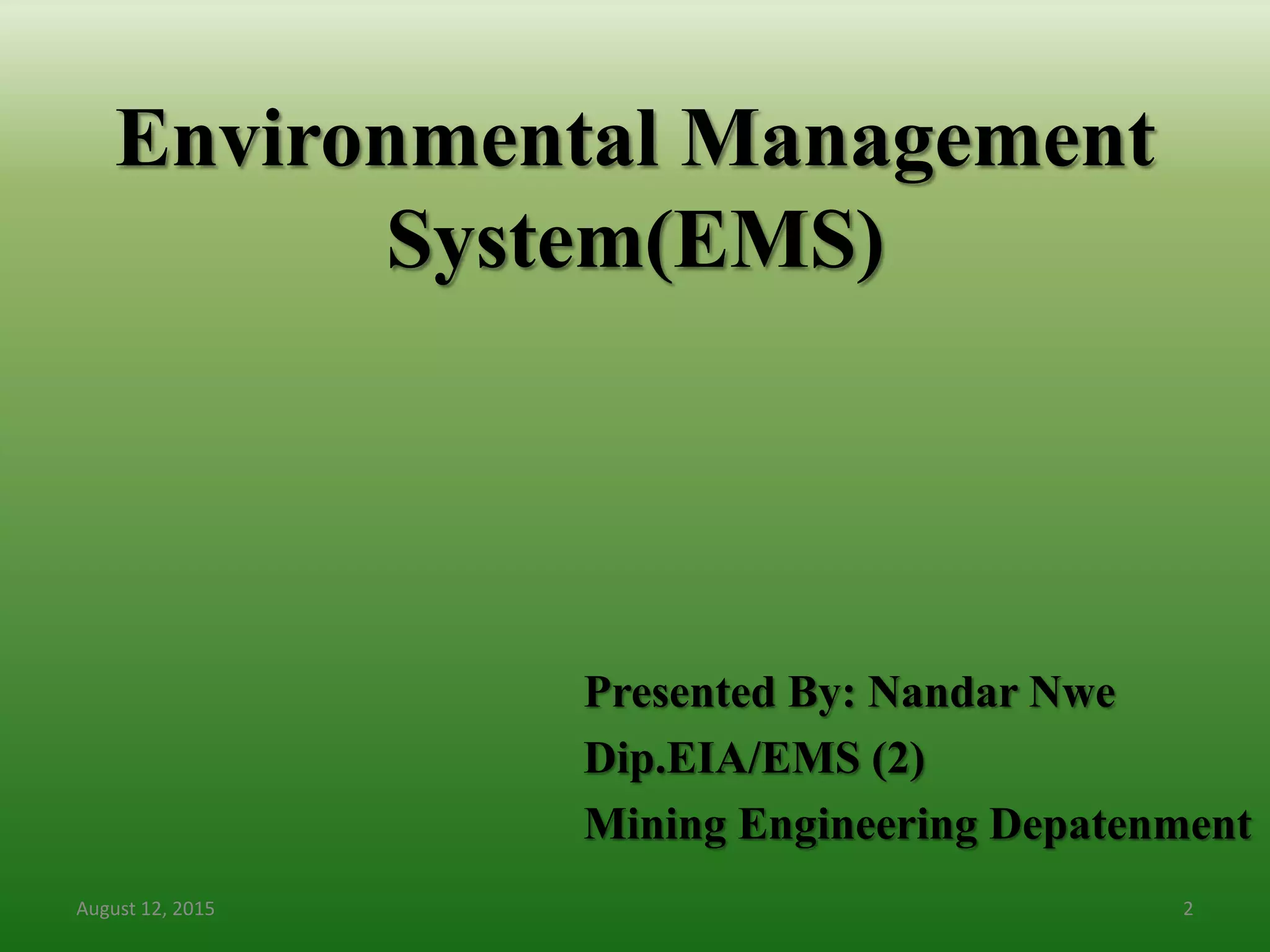 Environmental Management System | PPTX