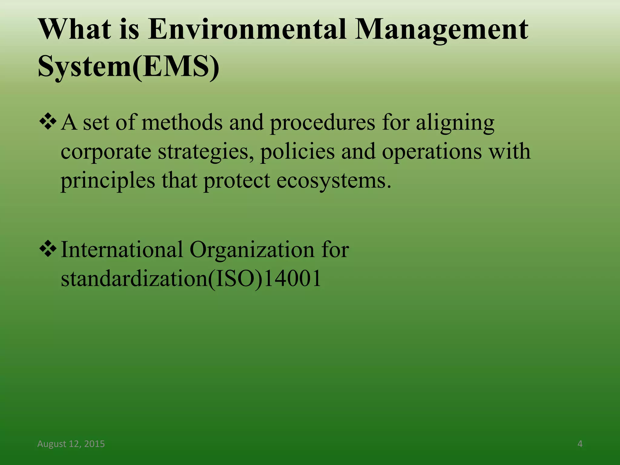 Environmental Management System | PPTX