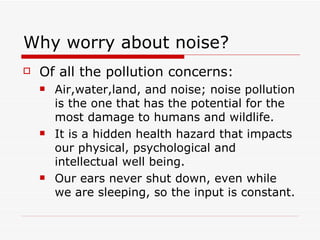 Environmental noise pollution | PPT