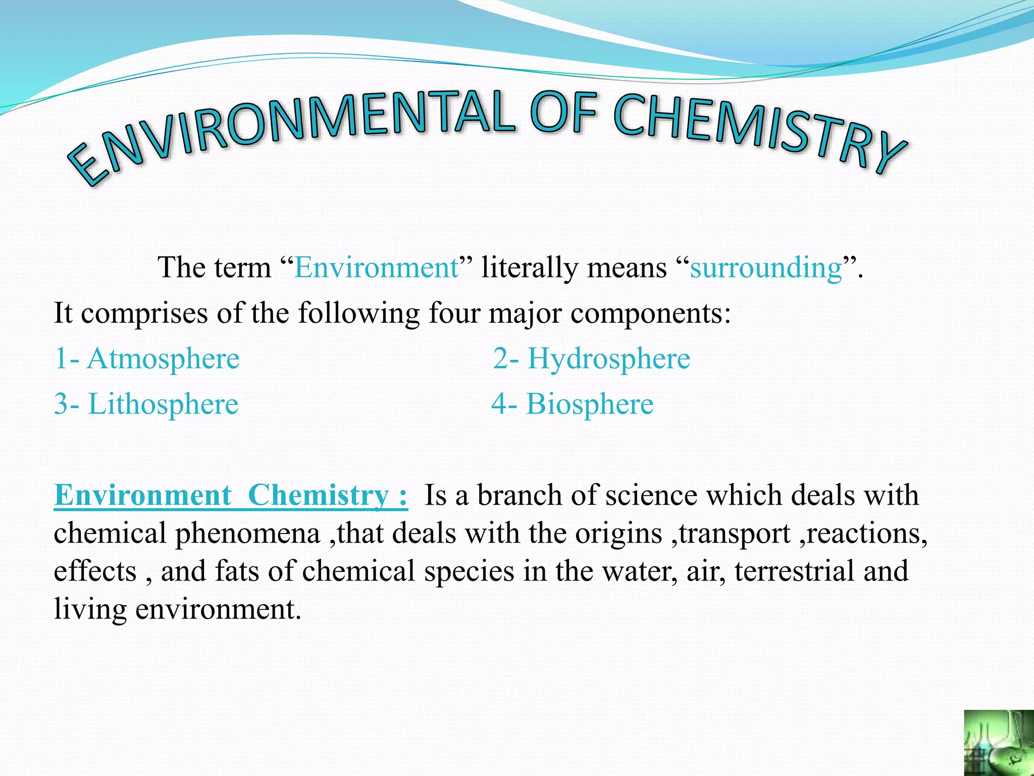 Environmental of chemistry | PPTX