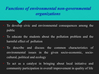 Environmental organization,in world ,India and karnataka state | PPT