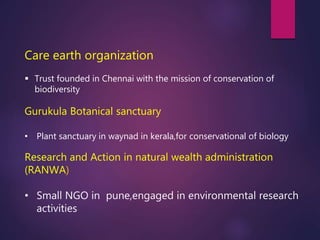 Environmental organization,in world ,India and karnataka state | PPTX