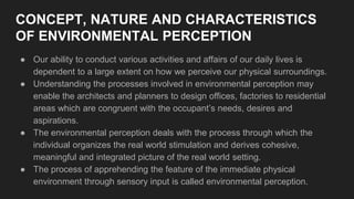 Environmental Perception | PPTX