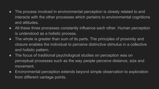 Environmental Perception | PPTX