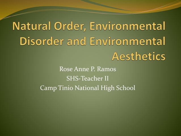 Environmental Philosophy and Environmental Aesthetics ppt..pptx ...
