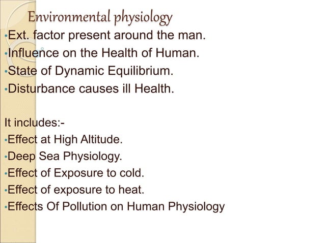 Environmental Physiology | PPT