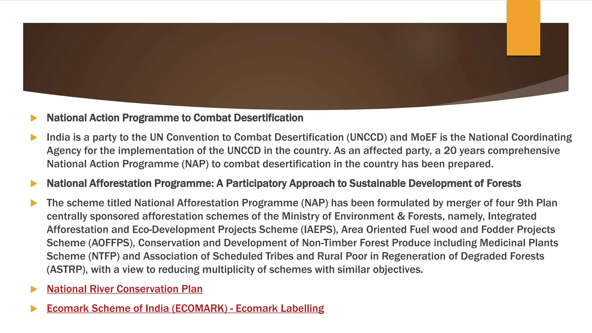 ENVIRONMENTAL PLANNING A BRIEF DECRIPTION OF ENVIRONMENTAL POLICIES IN ...