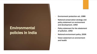 ENVIRONMENTAL PLANNING A BRIEF DECRIPTION OF ENVIRONMENTAL POLICIES IN ...