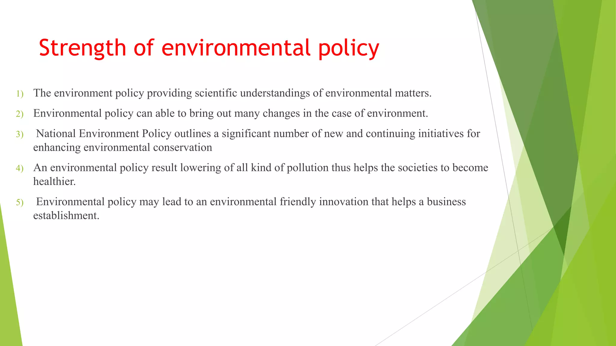 Environmental policy | PPTX
