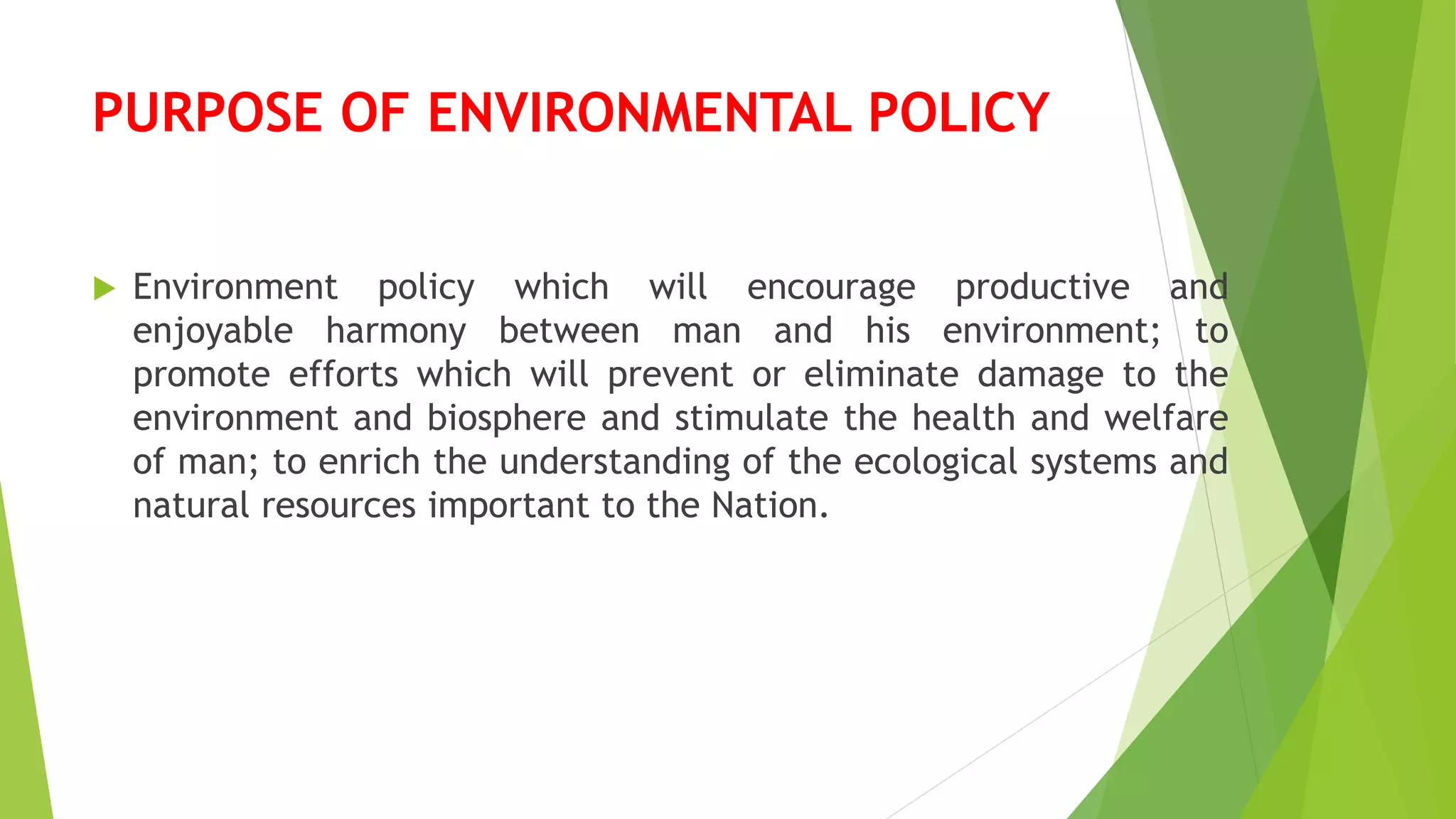 Environmental policy | PPTX
