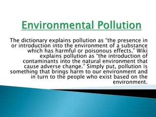 Environmental pollution | PPT