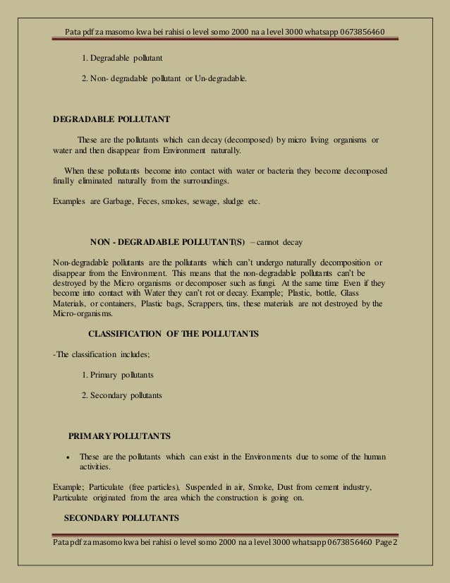 Environmental pollution | PDF