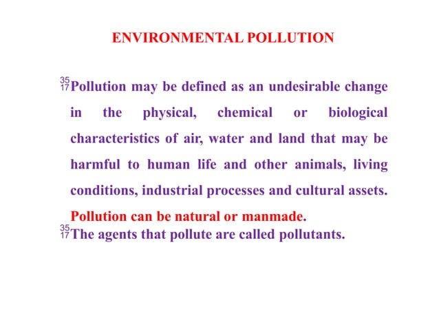 Environmental pollution causes, effects and measures | PPTX