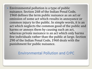 Environmental pollution-IPC and CrPC UNIT 1.pptx