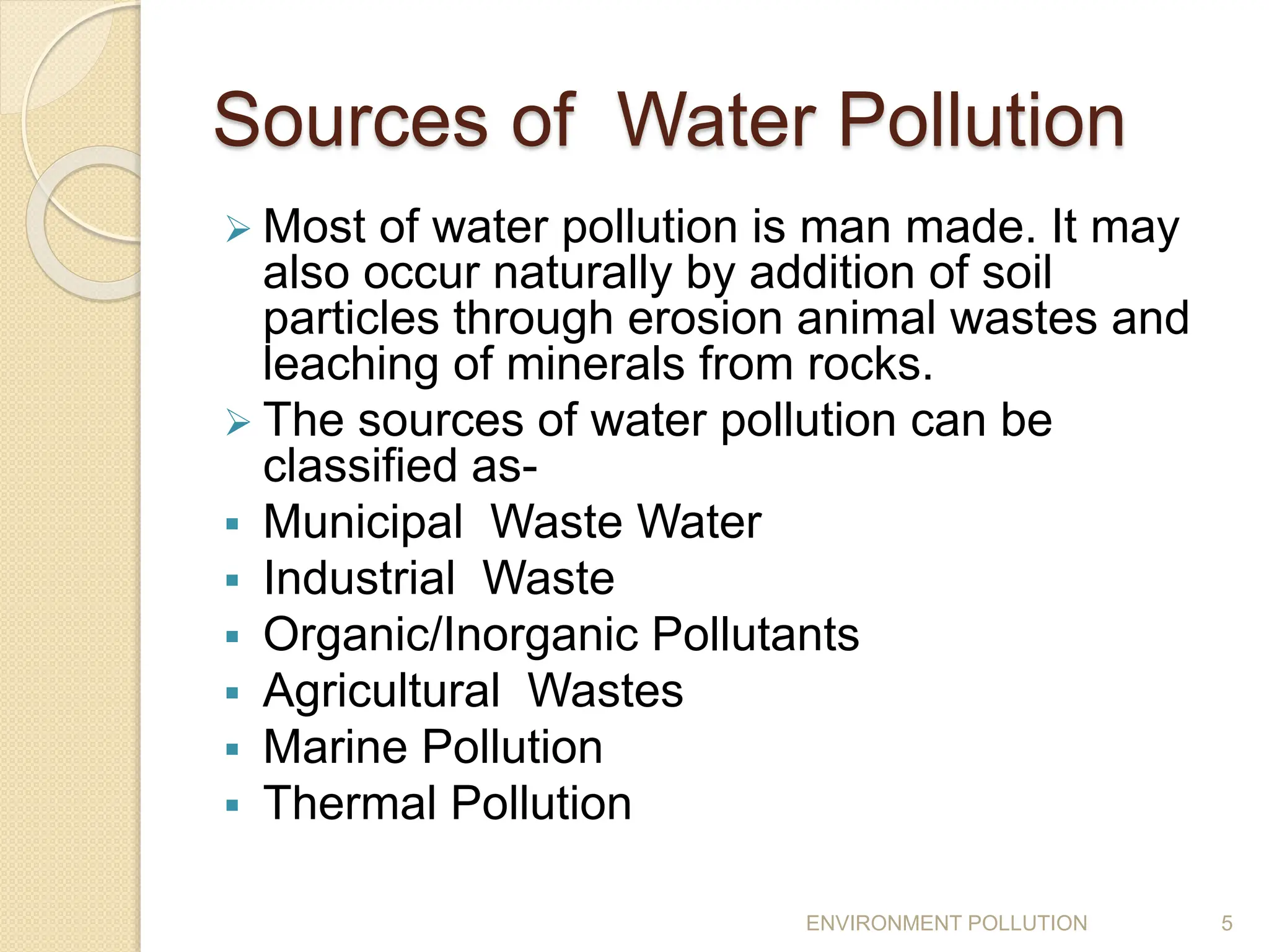 ENVIRONMENTAL POLLUTION, SOURCES, CAUSES, EFFECTS AND CONTROL | PPT