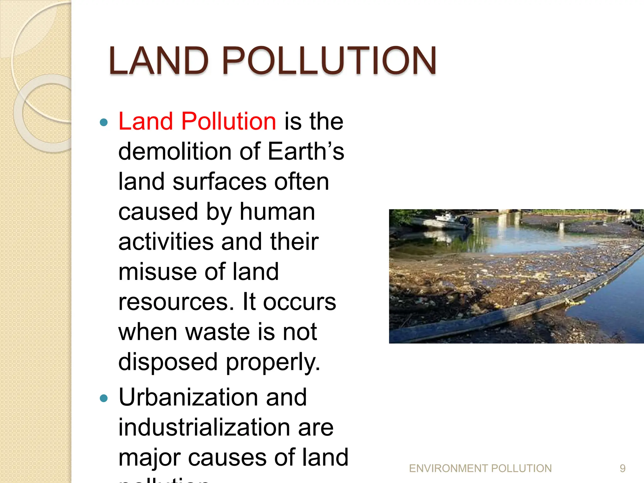 ENVIRONMENTAL POLLUTION, SOURCES, CAUSES, EFFECTS AND CONTROL | PPT
