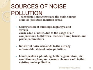 ENVIRONMENTAL POLLUTION, SOURCES, CAUSES, EFFECTS AND CONTROL | PPTX