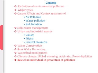 Environmental pollution and climate change | PPTX
