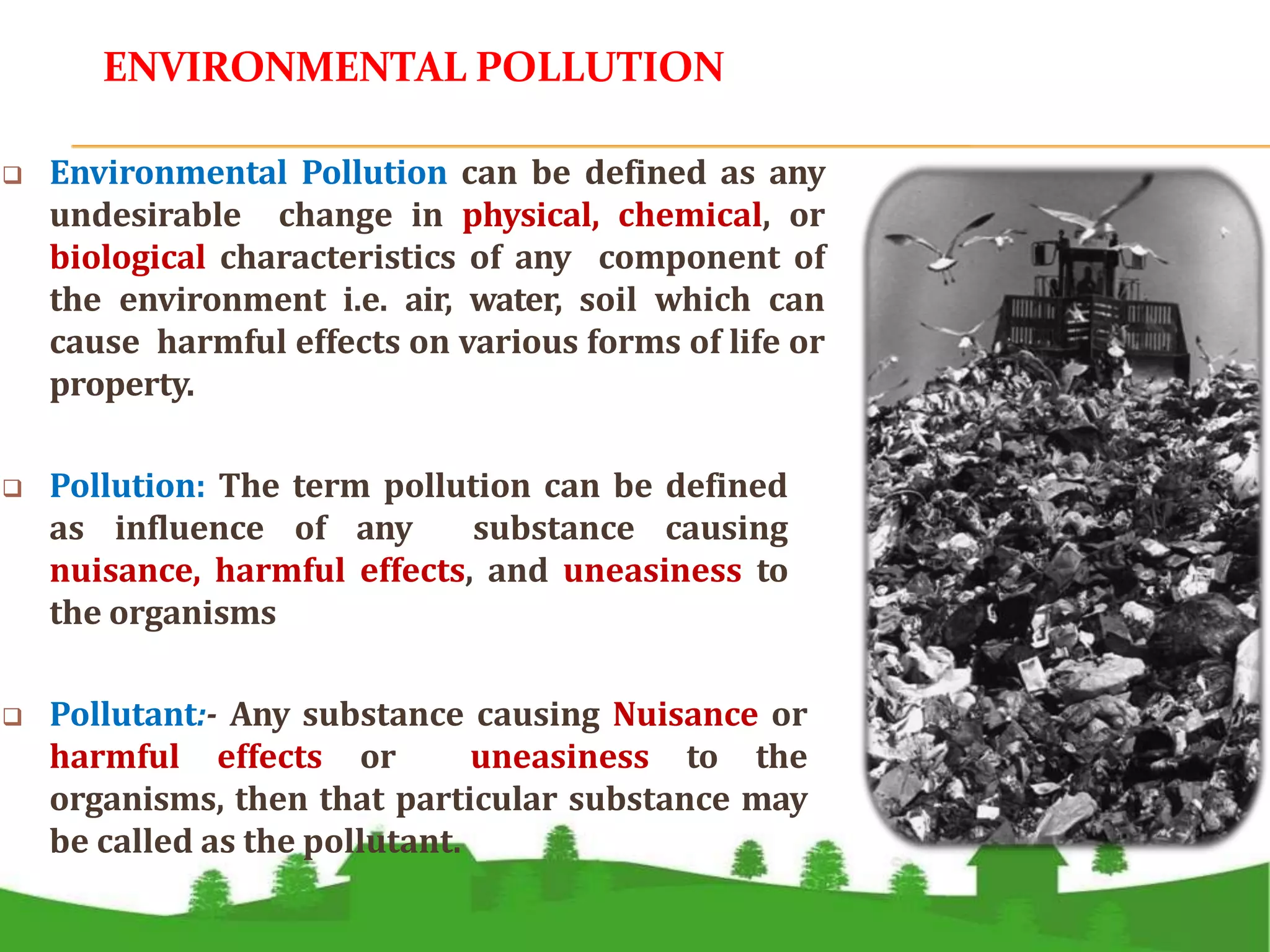 Environmental pollution and control | PPT