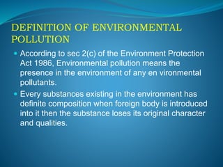 Environmental pollution & its causes | PPT