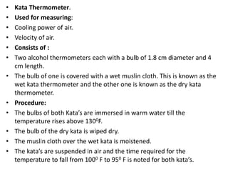 Environmental practicals for mbbs students Part II | PPTX