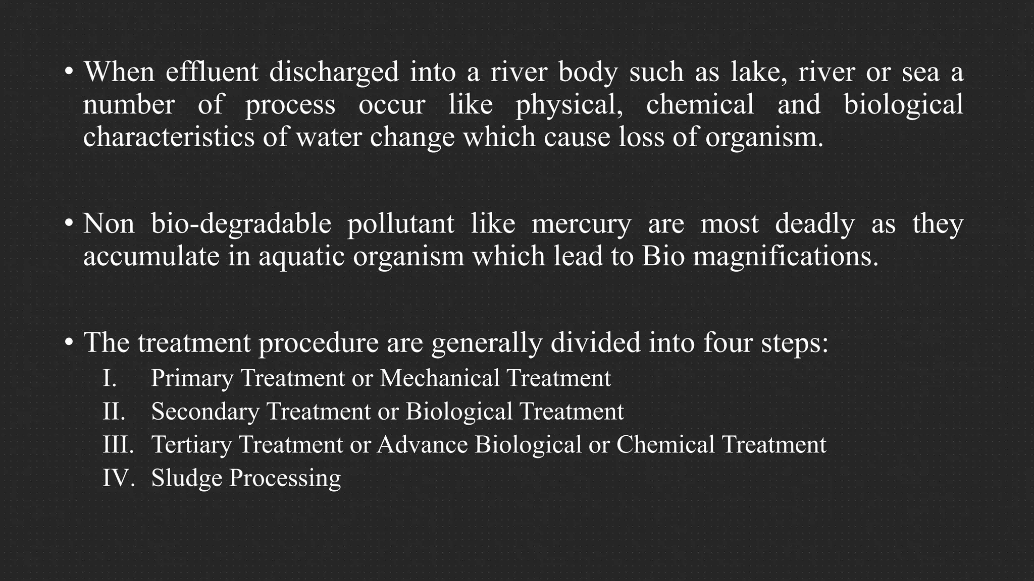 Industrial effluents and Wastewater Treatment | PPTX