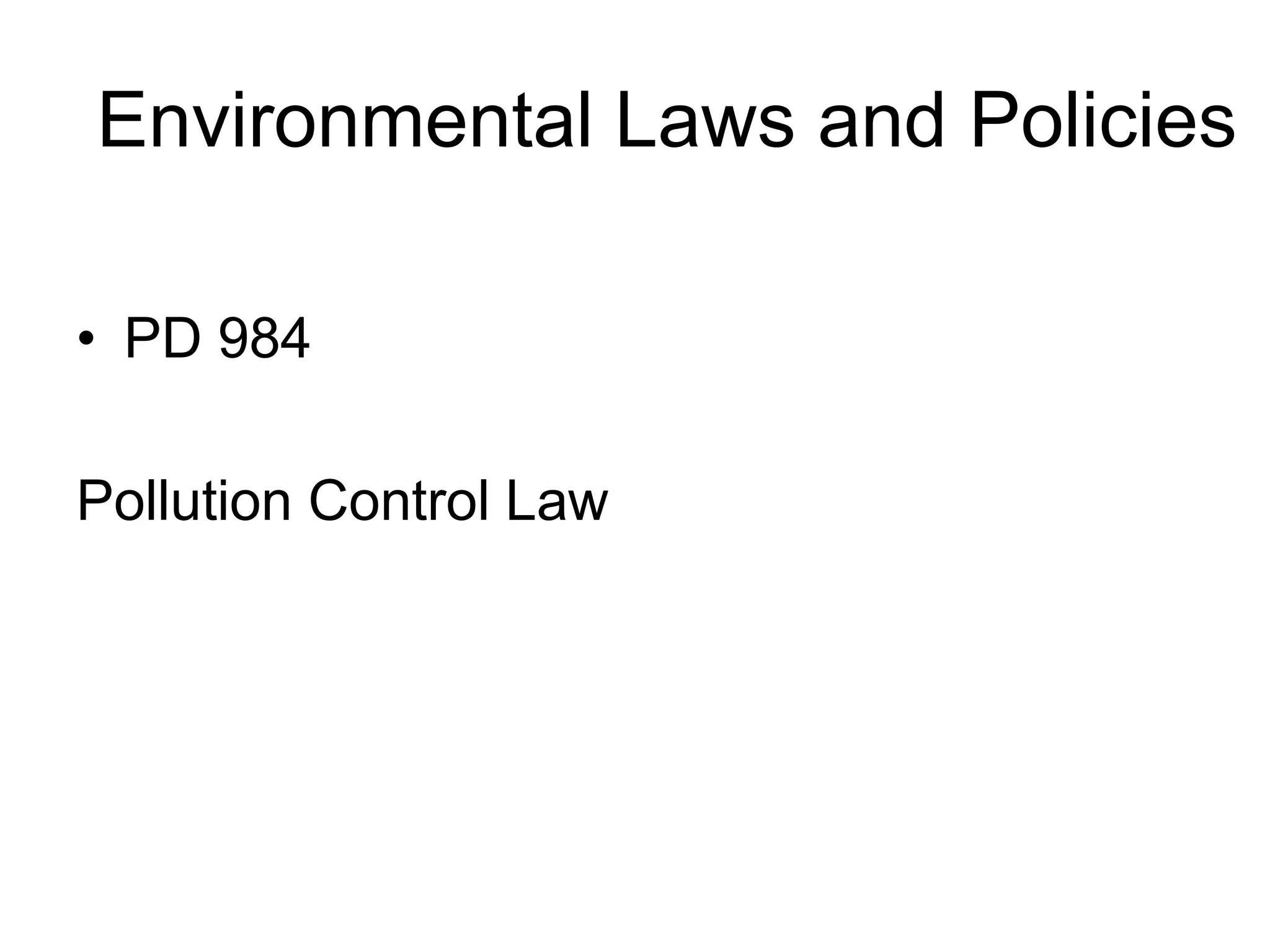 Environmental presidential decrees | PPTX