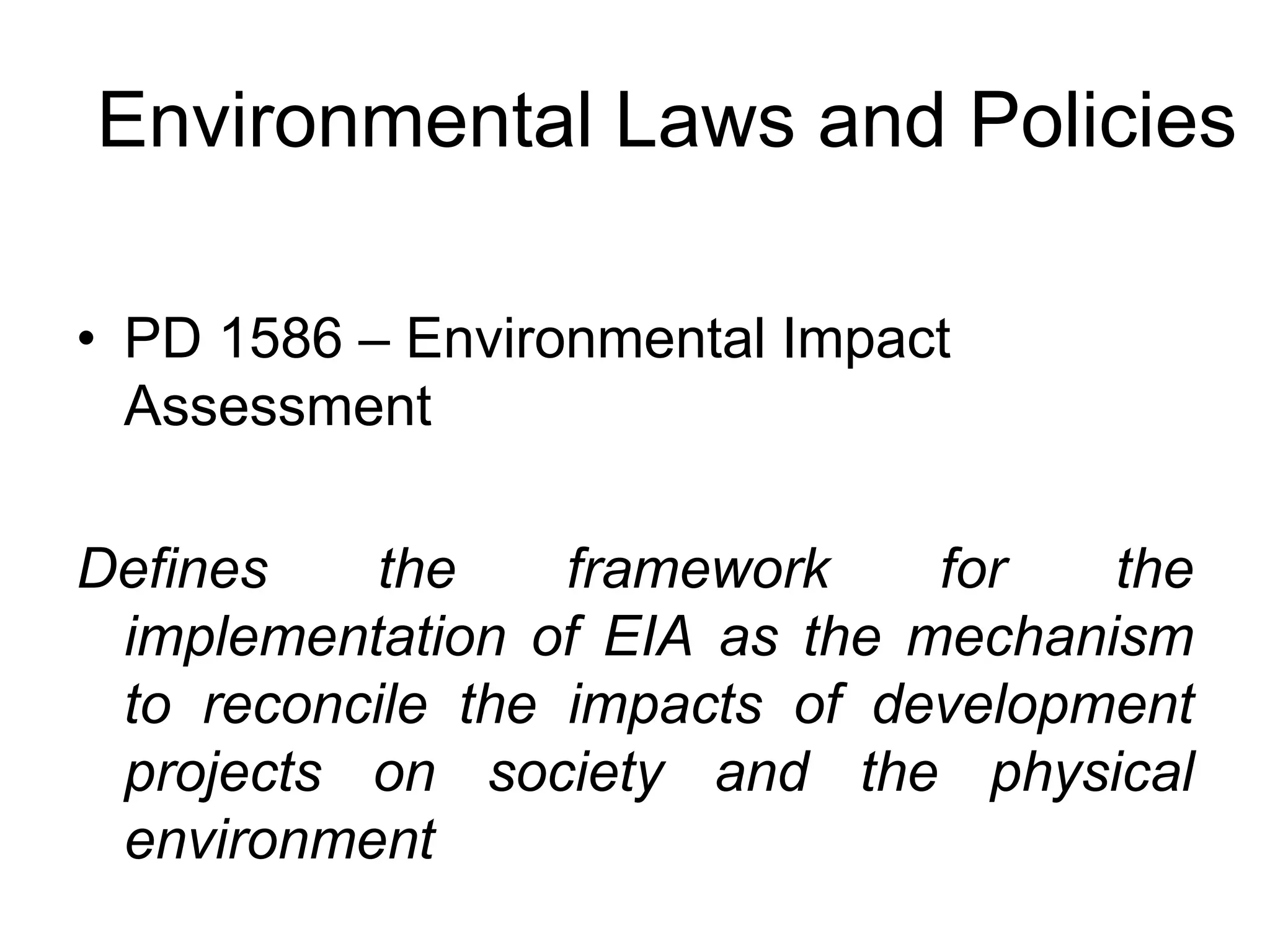 Environmental presidential decrees | PPTX