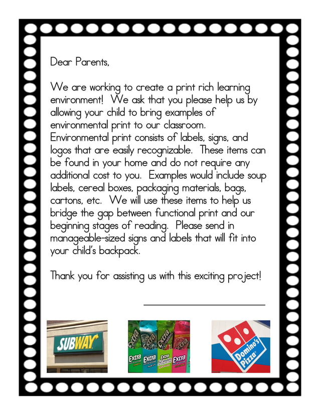 Environmental print letter | PDF