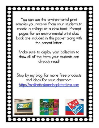 Environmental print letter | PDF