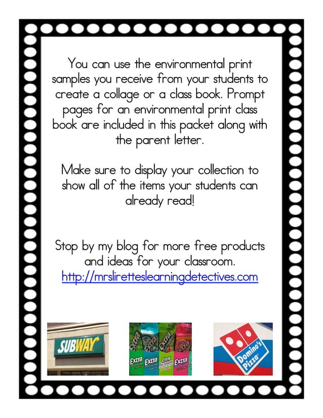 Environmental print letter | PDF