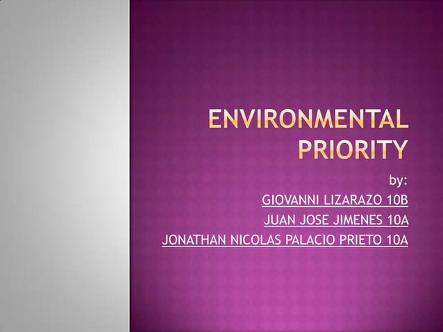 Environmental priority | PPTX | Power and Energy Industry | Industries