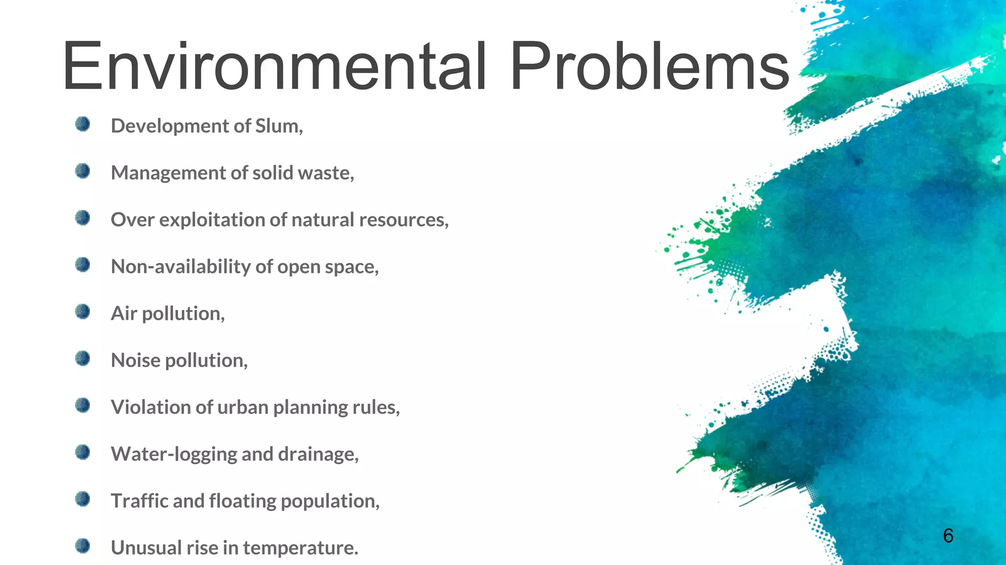 Environmental problems in urban areas | PDF
