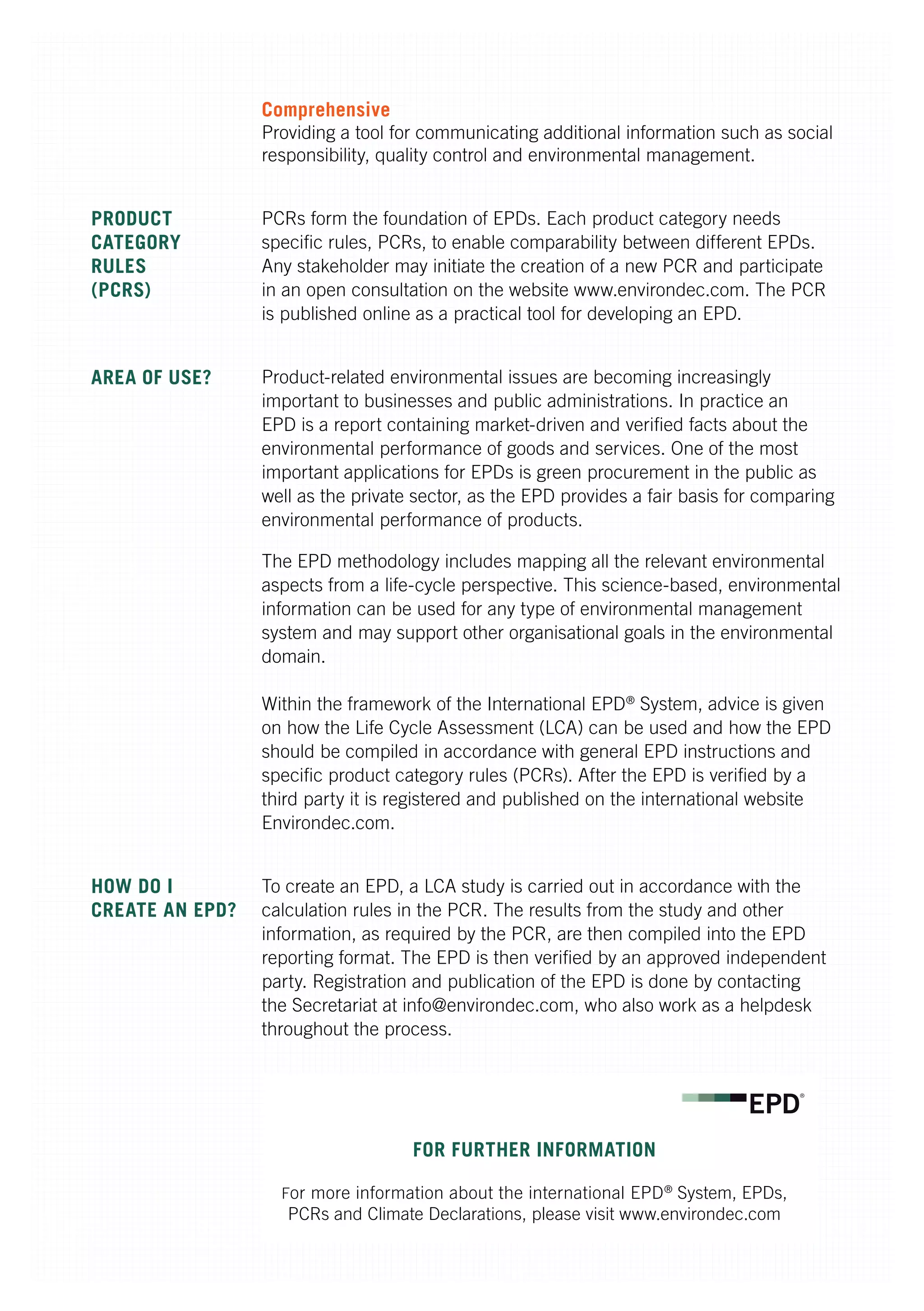 EPD system: introducing Environmental product declaration | PDF