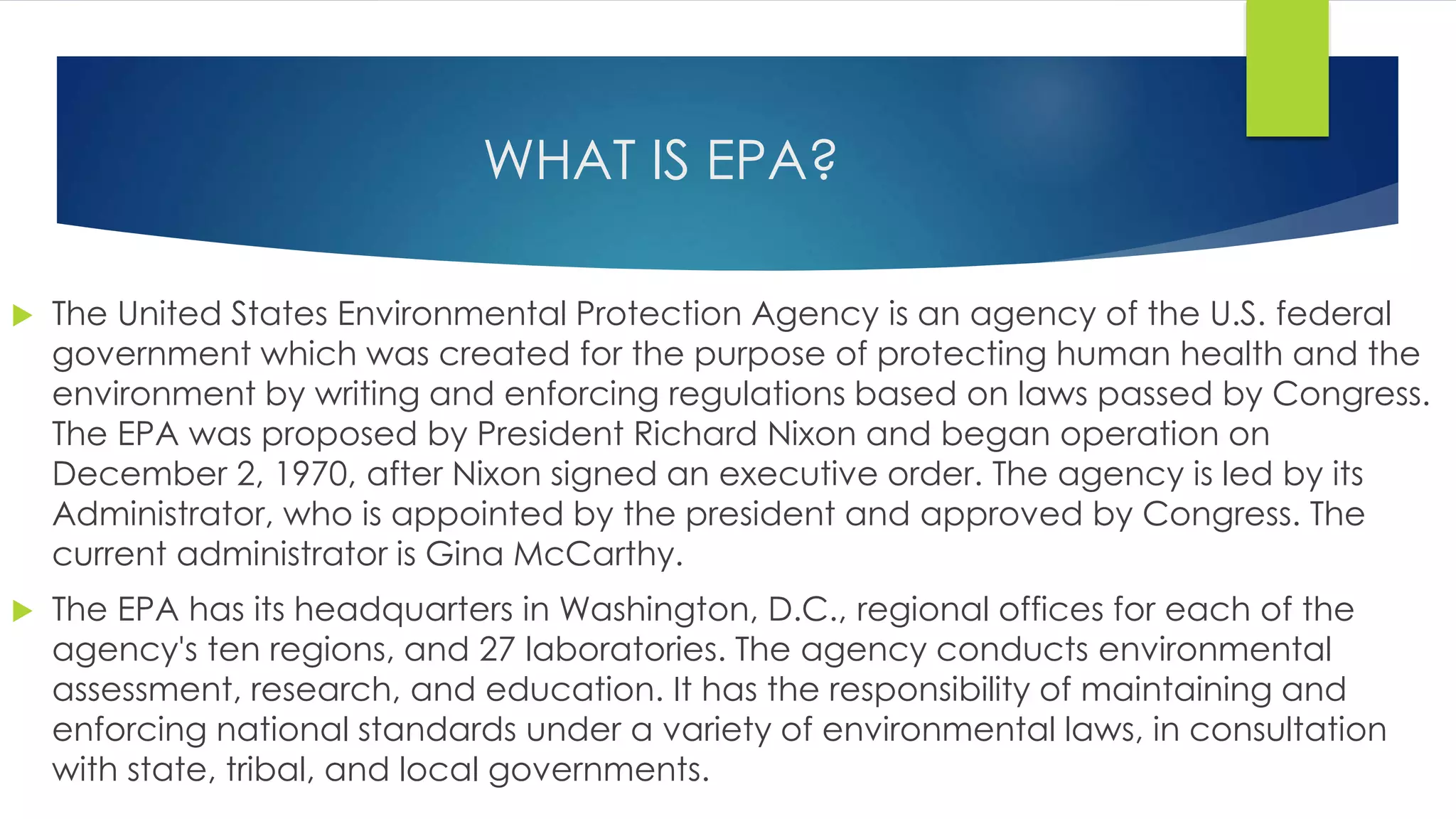 Environmental protection agency | PPTX
