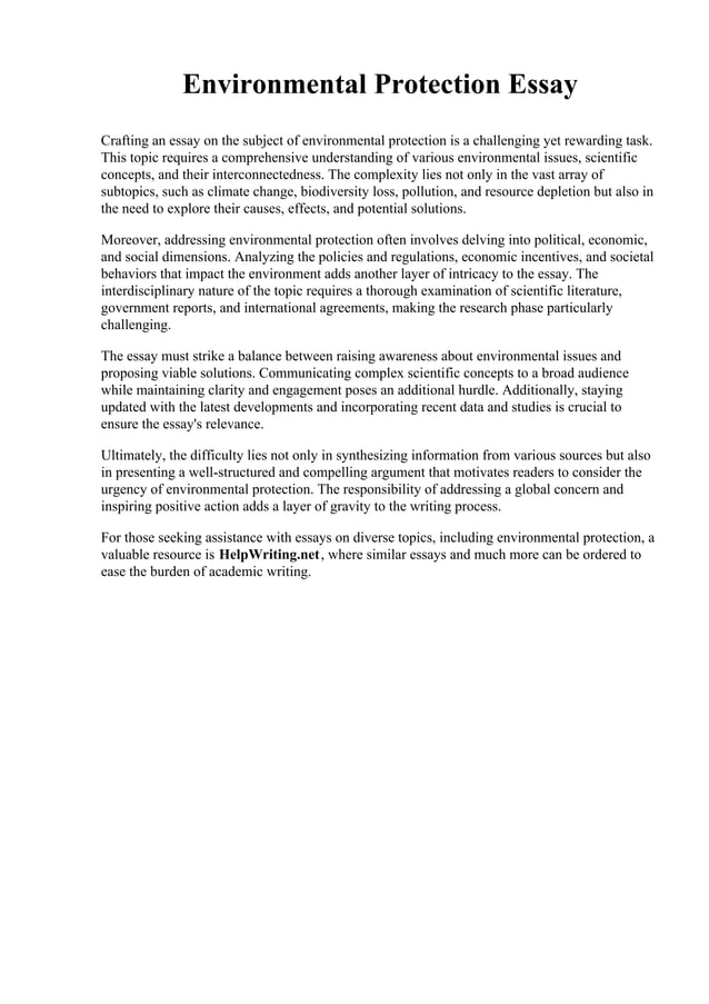 Environmental Protection Essay.pdf
