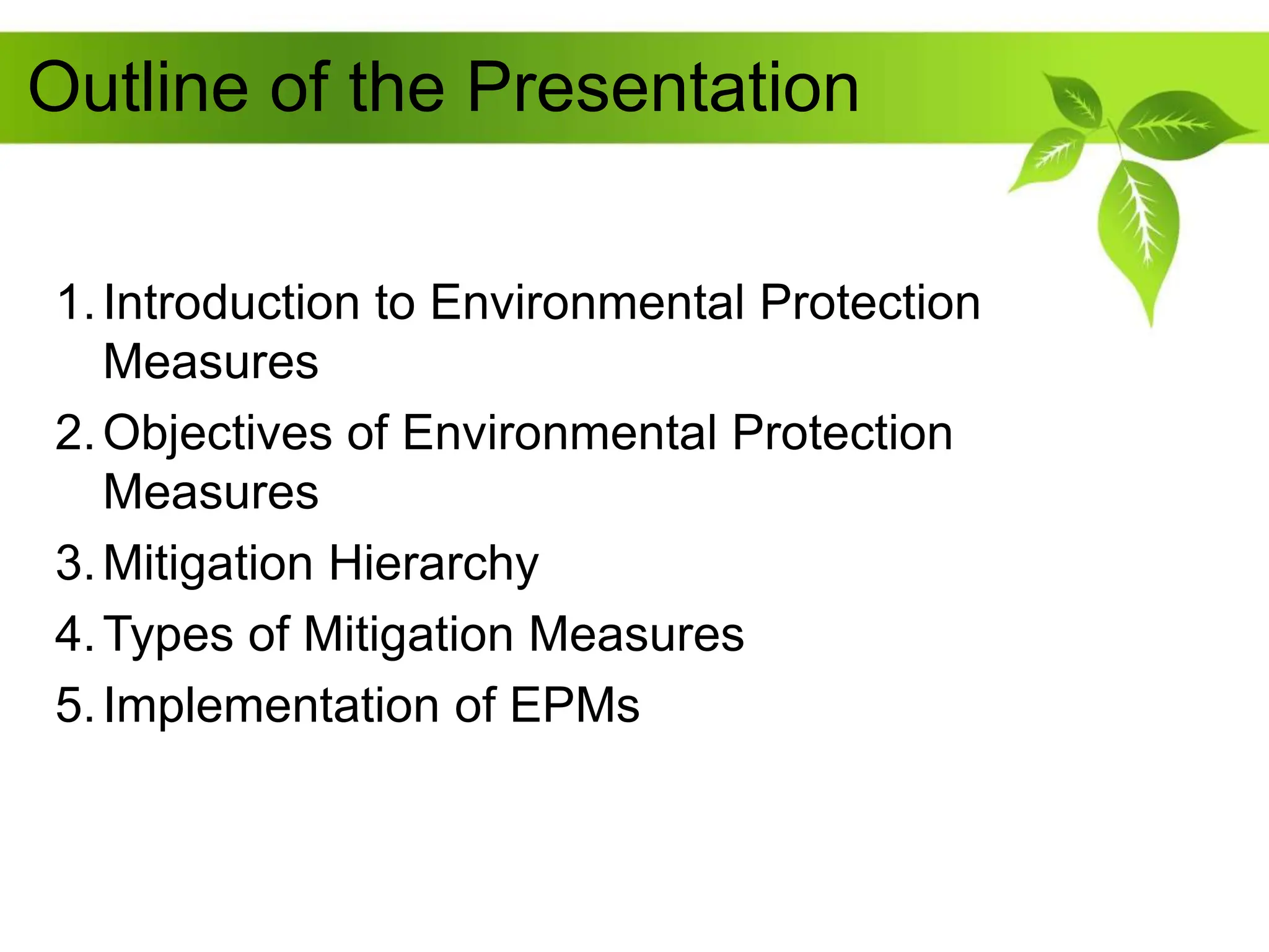 ENVIRONMENTAL PROTECTION MEASURES AND MITIGATION MEASURES.pptx