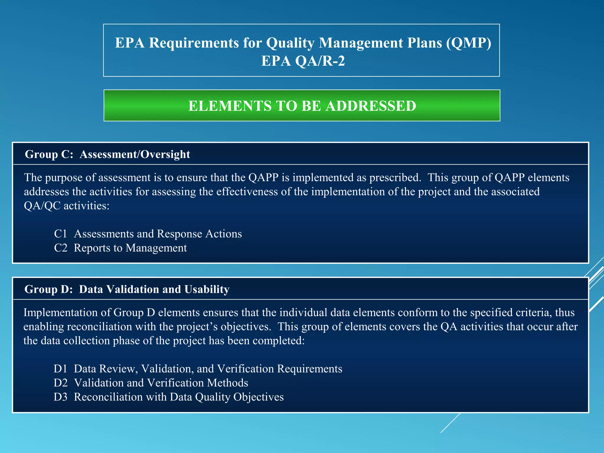 Environmental Quality Assurance -- a primer | PPT