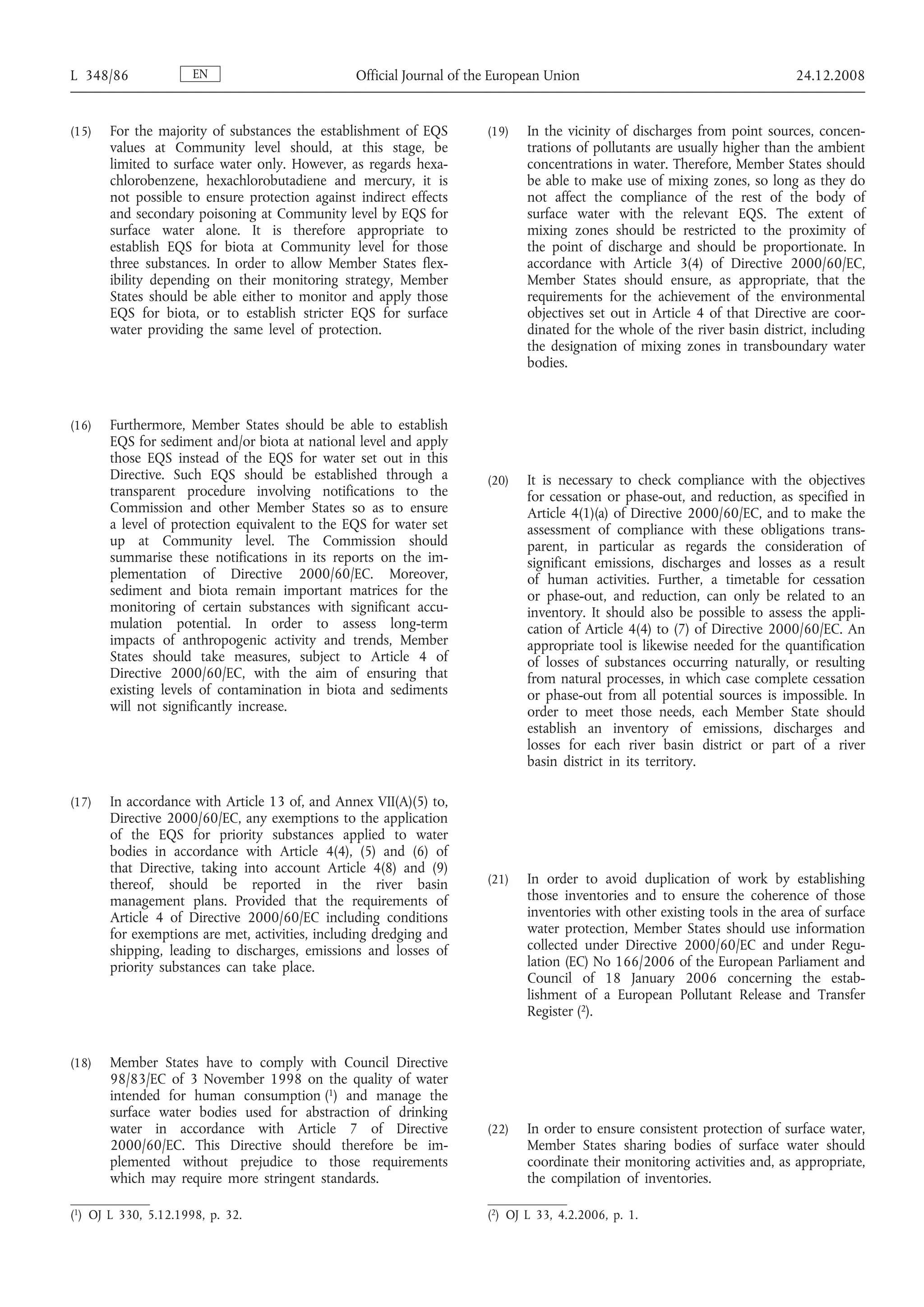 Environmental quality standards directive | PDF | Indoor Environmental ...