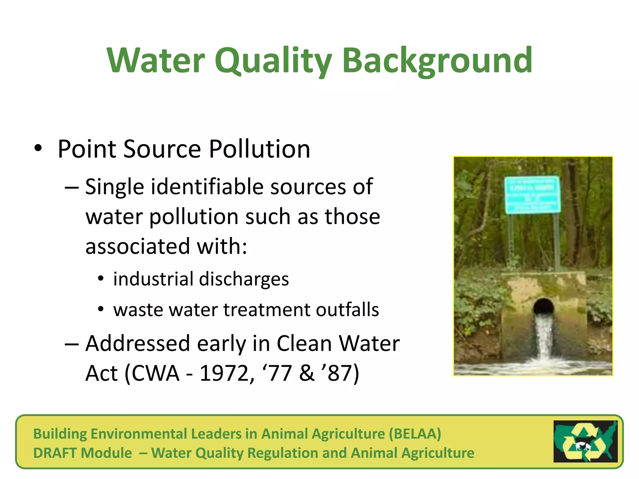 Water Quality Regulations and Animal Agriculture | PPTX | Agriculture ...
