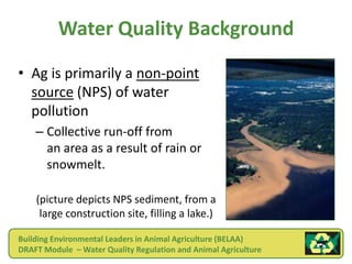 Water Quality Regulations and Animal Agriculture | PPTX | Agriculture ...