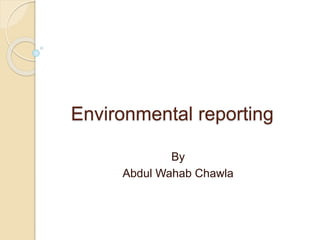 Environmental reporting | PPTX