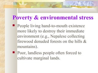 Environmental resource depletion and poverty | PPT