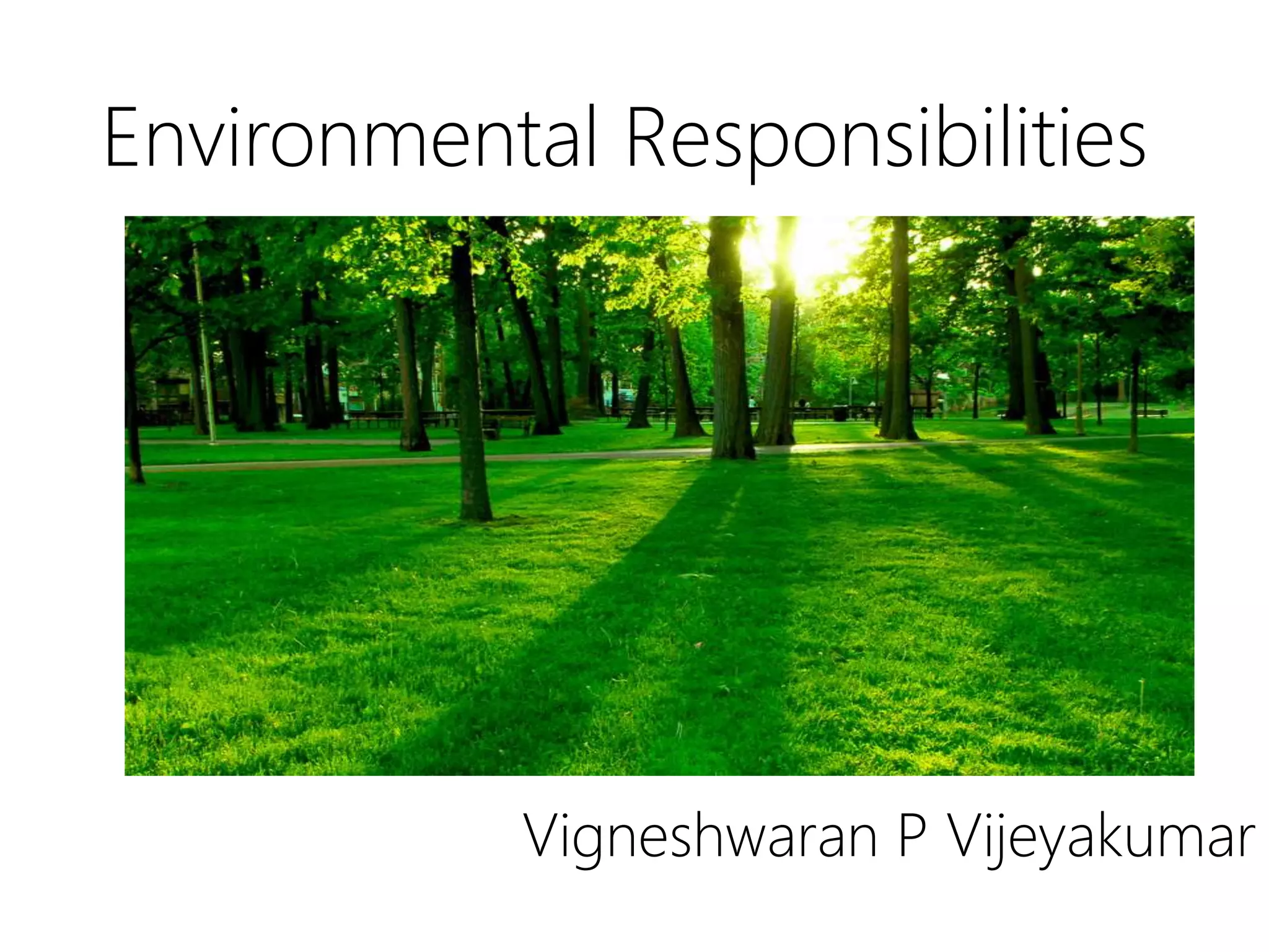 Environmental responsibilities | PPTX