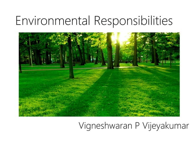 Environmental responsibilities | PPT