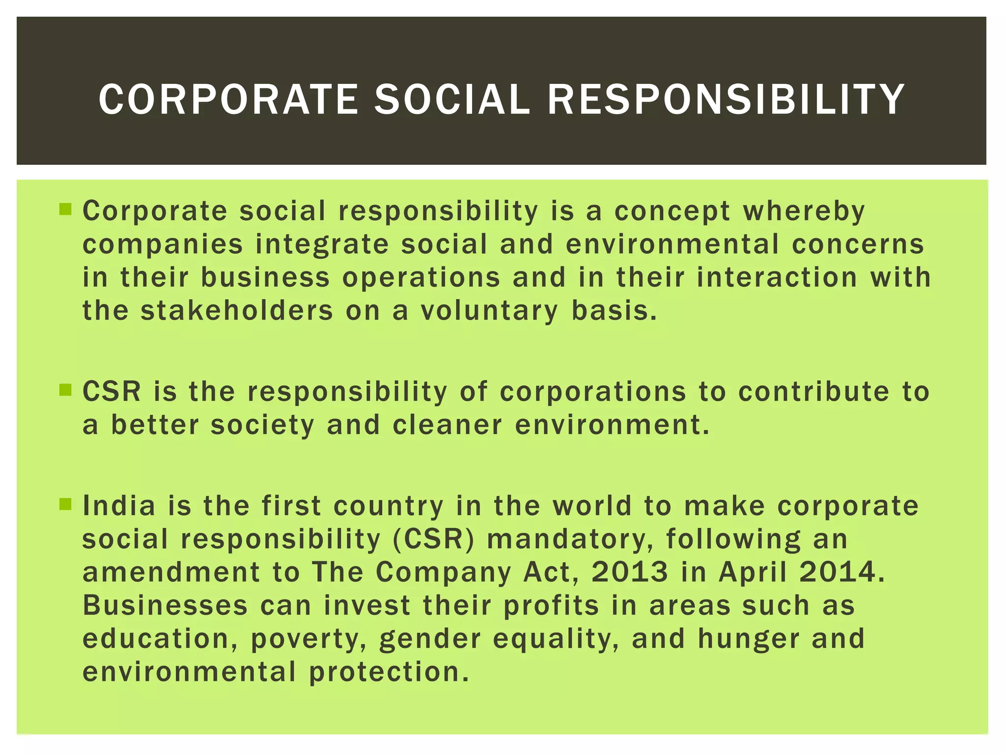 Environmental Protection and Corporate Social Responsibility PPT 2019 ...