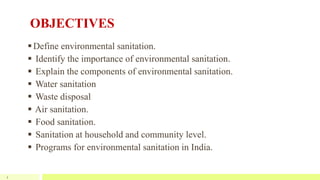 ENVIRONMENTAL SANITATION- in community setting | PPTX